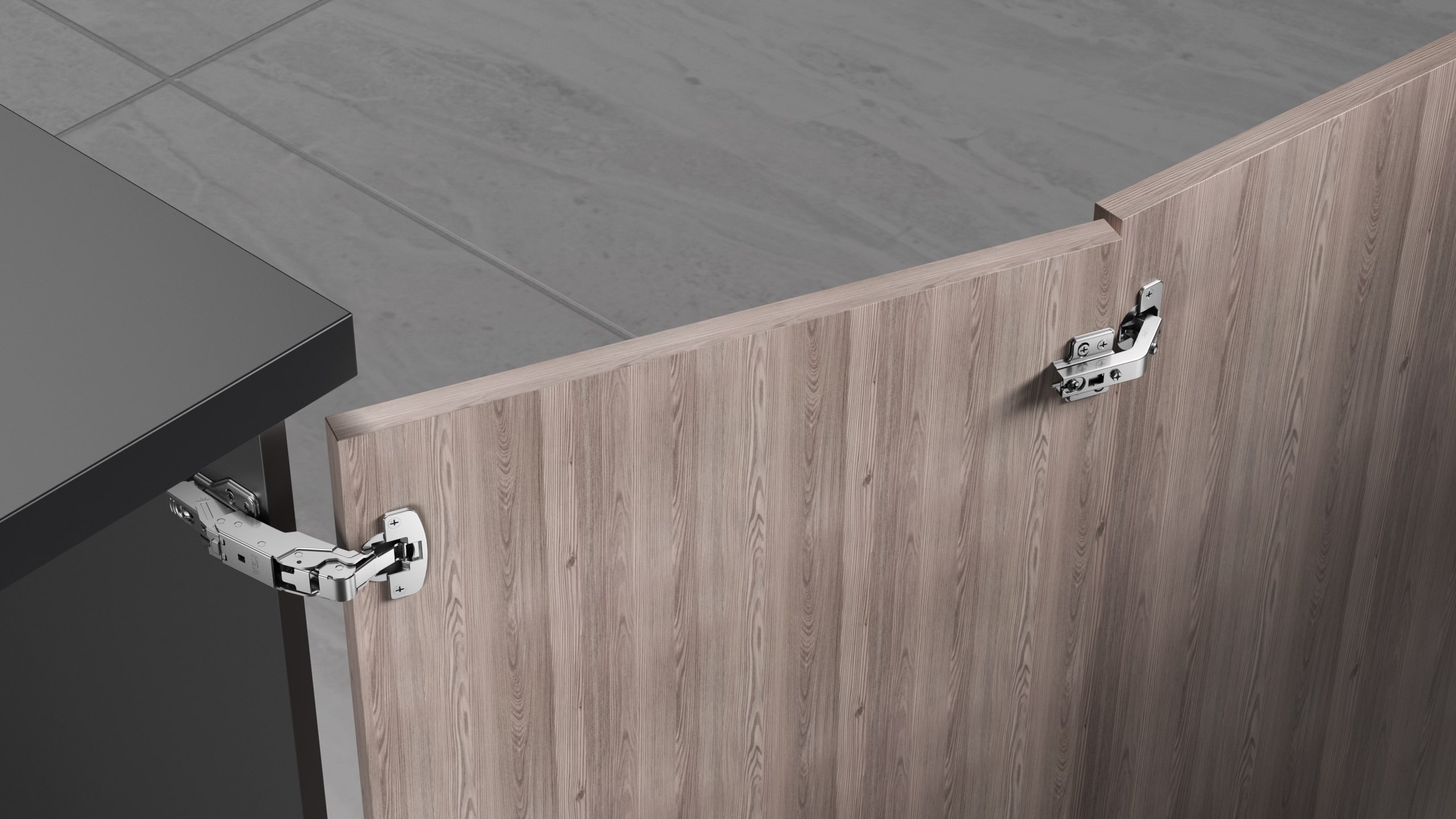 Ingenious Application of Special Angle Cabinet Hinges