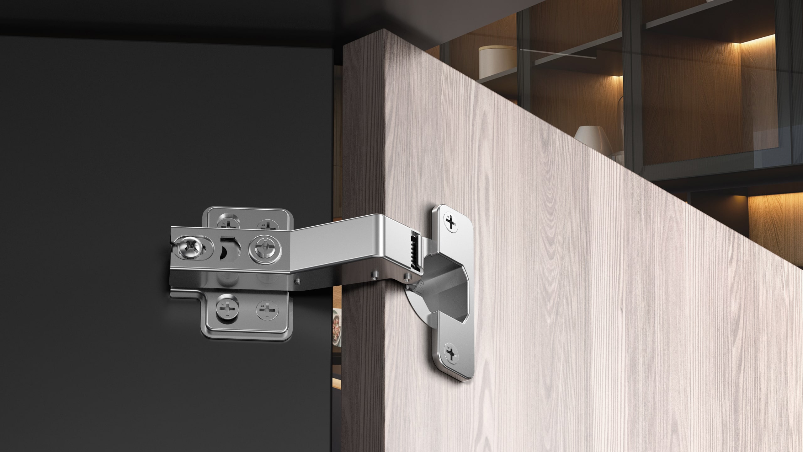 Ingenious Application of Special Angle Cabinet Hinges